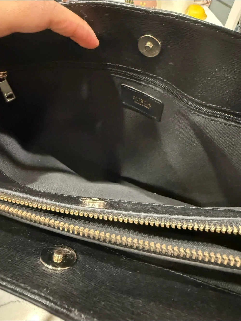 Furla | Bags | Furla Tessa Black Leather Tote | Poshmark